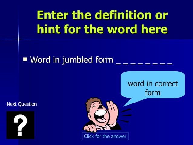 Word jumble template | PPT | Computing | Technology & Computing