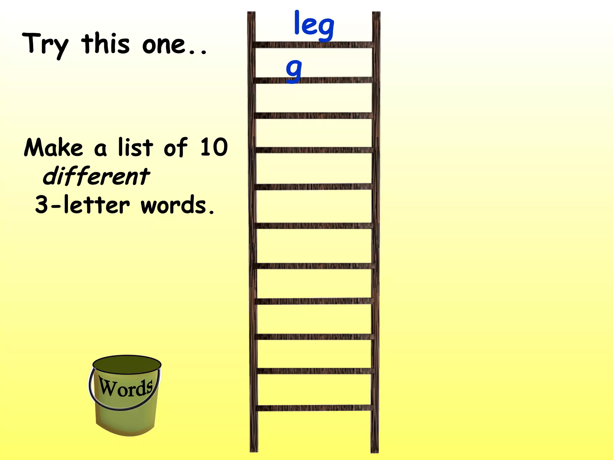 Word ladders introduction | PPT