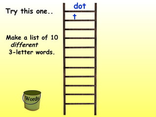 Word ladders introduction | PPT