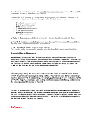 Cases and its function in Latin ( Word ) | PDF