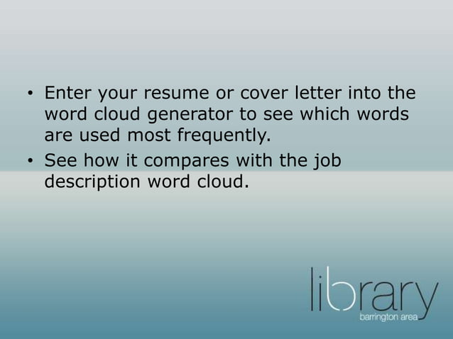 Analyze Job Descriptions using Wordle.net
