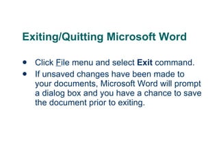 Word Lecture 1 | PPT