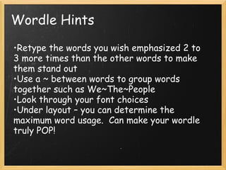 Wordle Ideas | PPT
