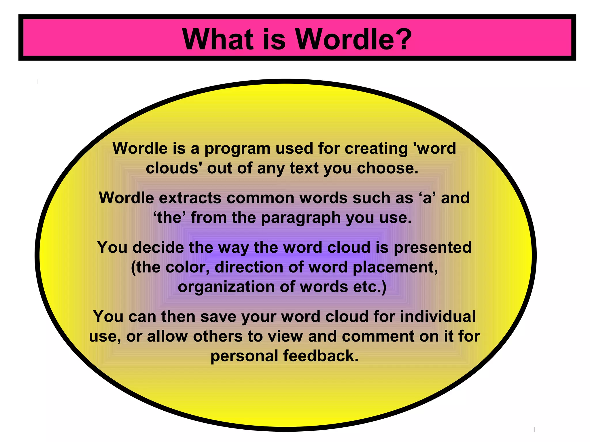 Wordle presentation updated | PPT