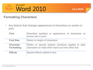 Word lesson 3 power point | PPT