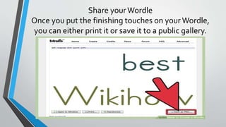 Wordle walkthrough | PPTX