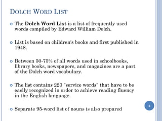 Flash Cards - Dolch Word List (Nouns) | PDF