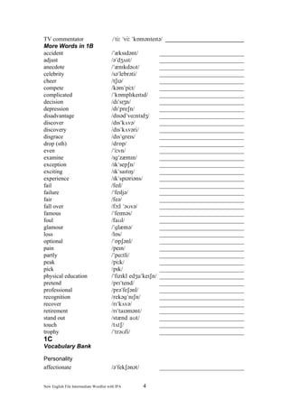 Word List Unit 1 | PDF | Cooking | Food & Drink