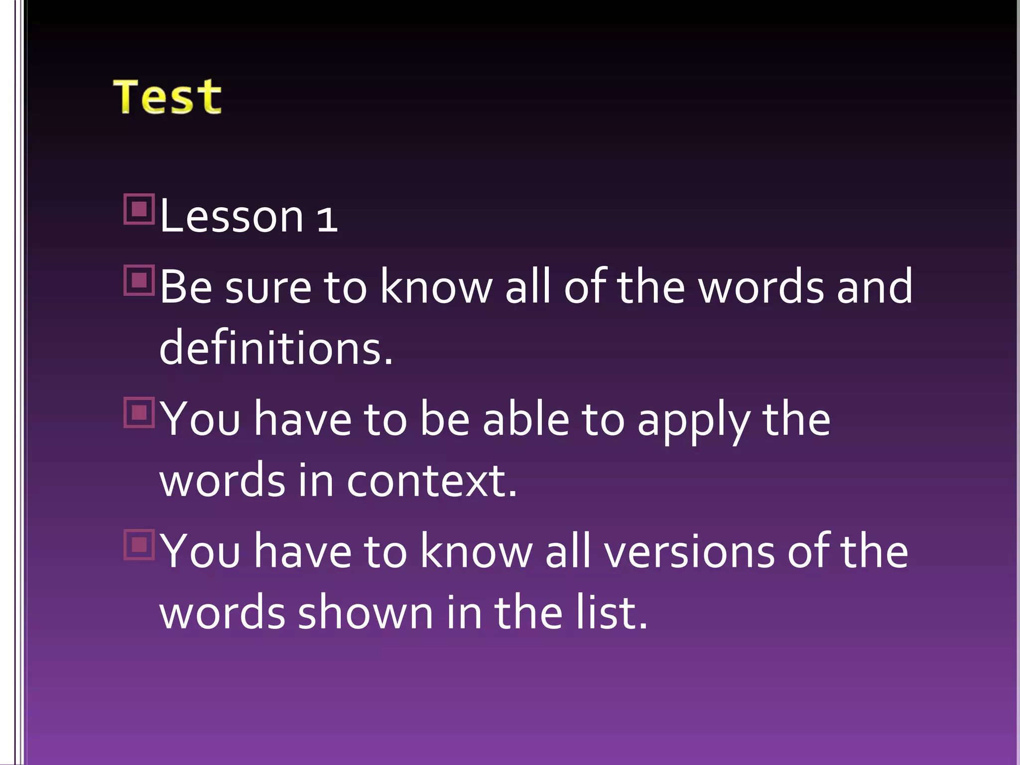 Wordly wise lesson 1 | PPT