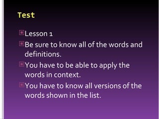 Wordly wise lesson 1 | PPT