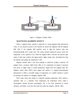 report magnetic refrigeration | DOCX