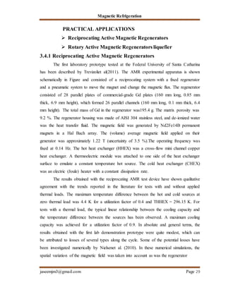 report magnetic refrigeration | DOCX