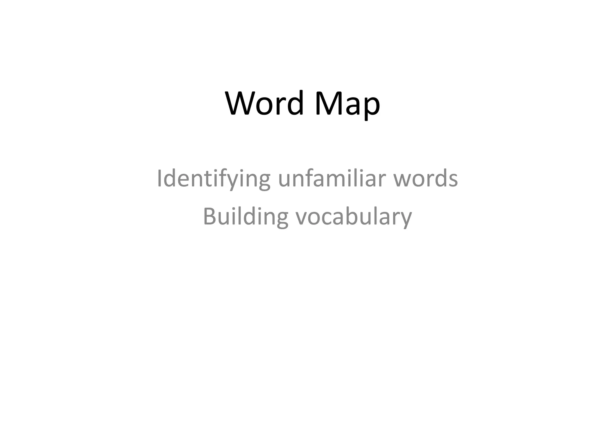 Word map | PPT