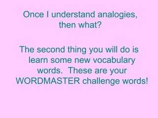 Wordmasters intro slide show | PPT