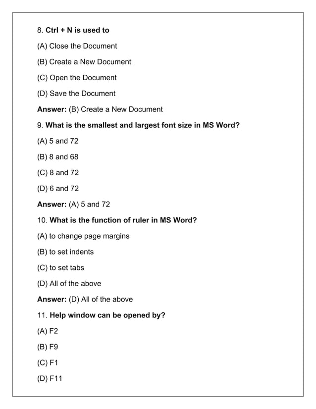 word mcq.pdf | Desktop Publishing | Computer Software and Applications