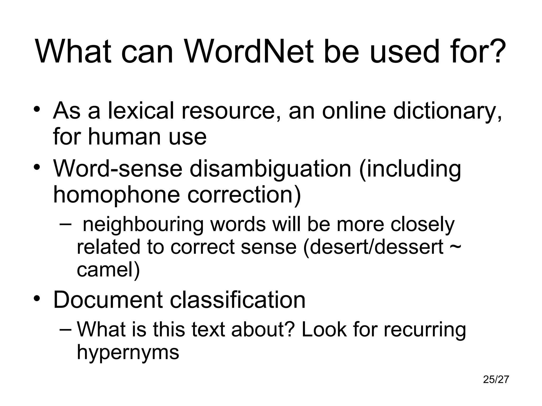 WORDNET: A Database of Lexical Relations | PPT