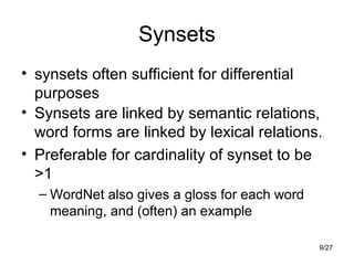 WORDNET: A Database of Lexical Relations | PPT