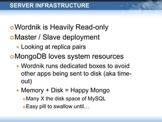 Migrating from MySQL to MongoDB at Wordnik | PPT