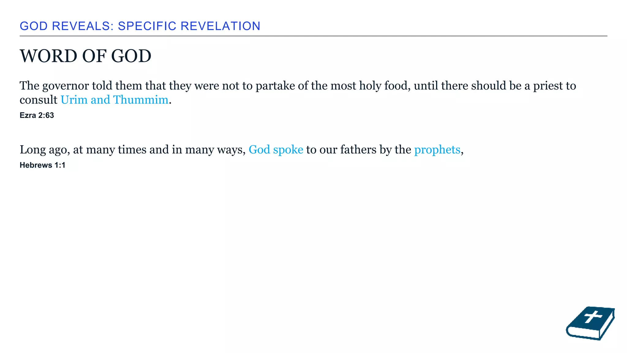 Word of God, Ultimate truth of the Scripture | PPT