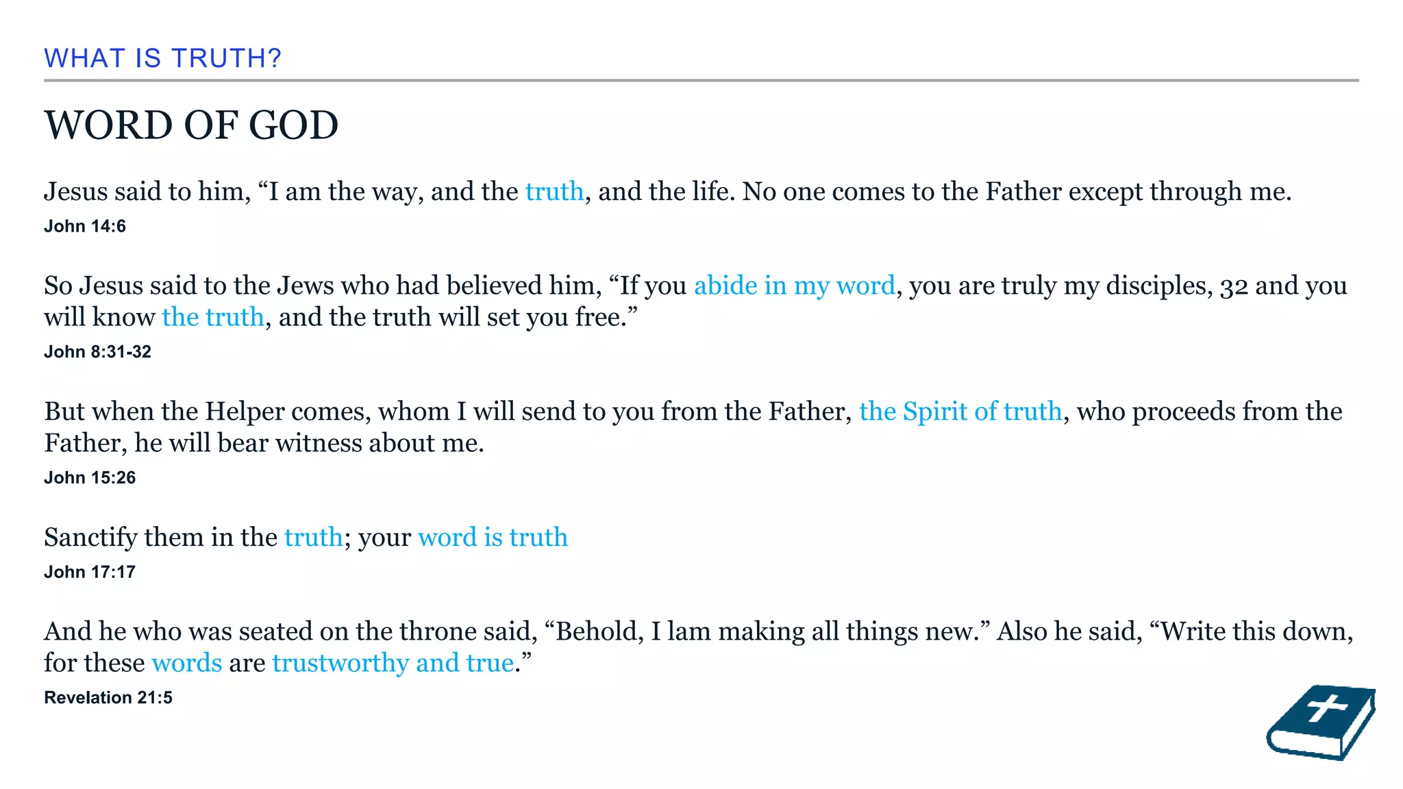 Word of God, Ultimate truth of the Scripture | PPT