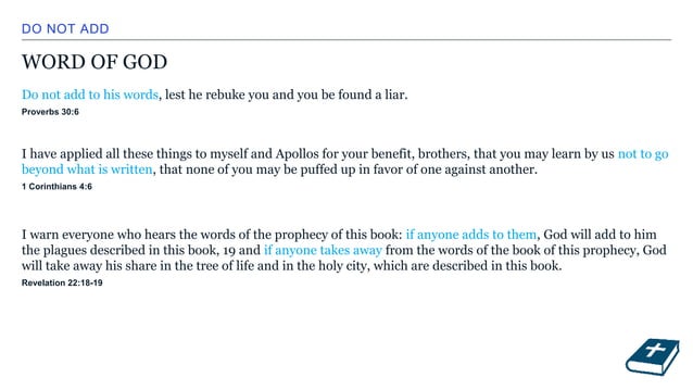 Word of God, Ultimate truth of the Scripture | PPT