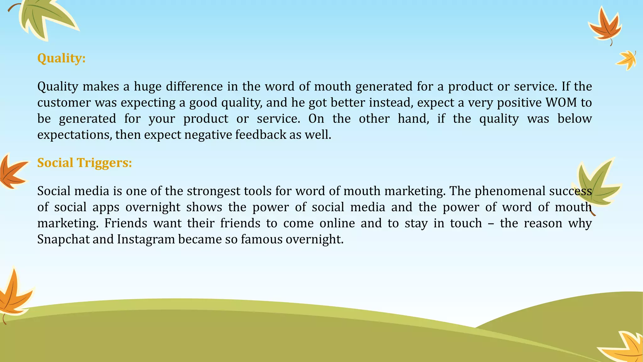 Word of mouth marketing | PPTX
