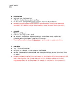 Danilyn's Word Of The Day | PDF