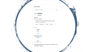 Word of the week - Fallible | PDF