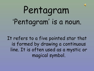T4 Word of the week 5 pentagram | PPT