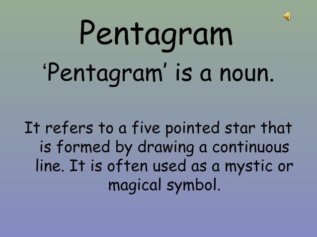 T4 Word of the week 5 pentagram | PPT