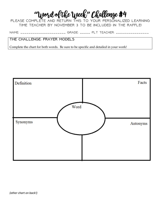 Word of the Week Challenges | PDF