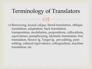 Translation Resources | PPTX