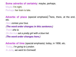 Wordorder adverbs | PPT