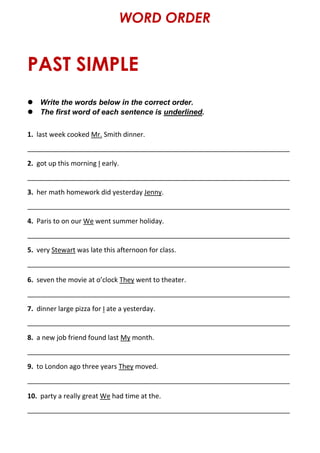 Word order todo | PDF