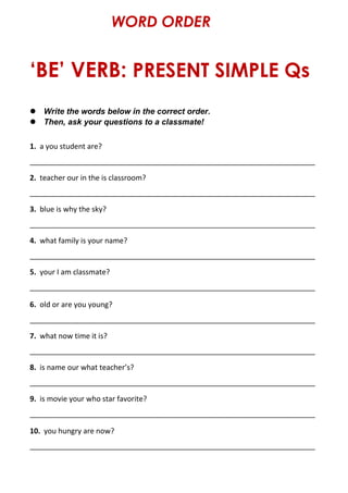 Word order todo | PDF