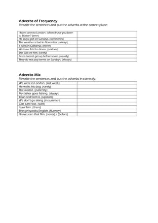 Word Order in English presentation complete | PDF