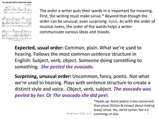 Word order lecture | PPT