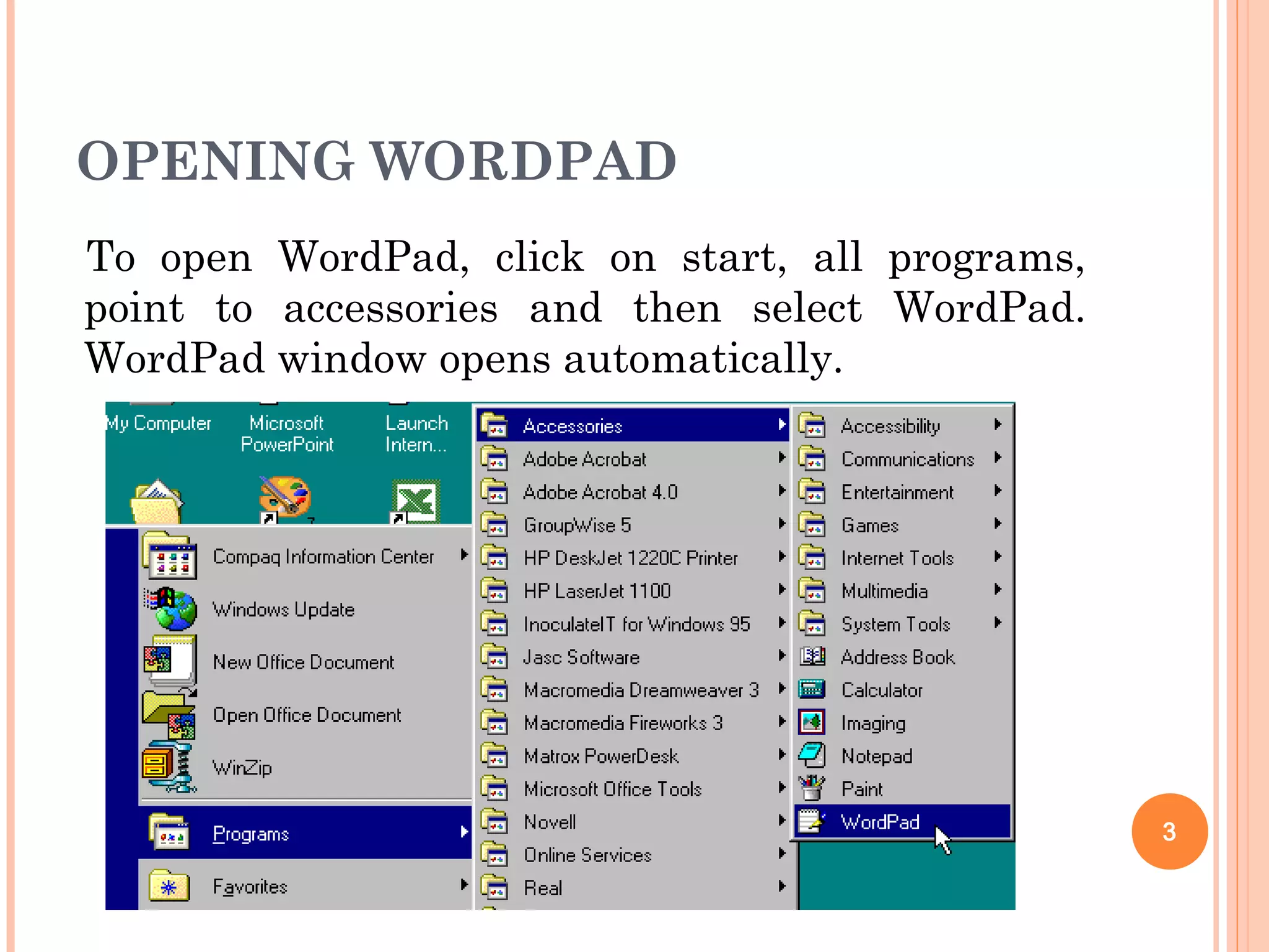 Word pad | PPT
