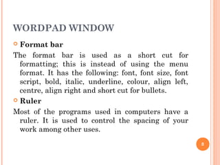 Word pad | PPT | Operating Systems | Computer Software and Applications