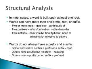 Word part analysis | PPT