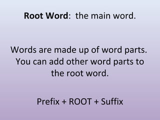 Word parts powerpoint | PPT