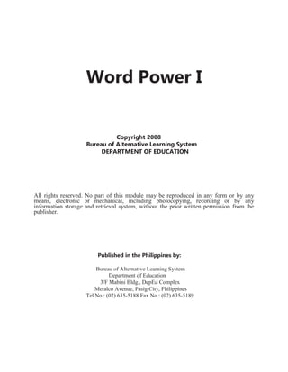 Word power 1 final | PDF