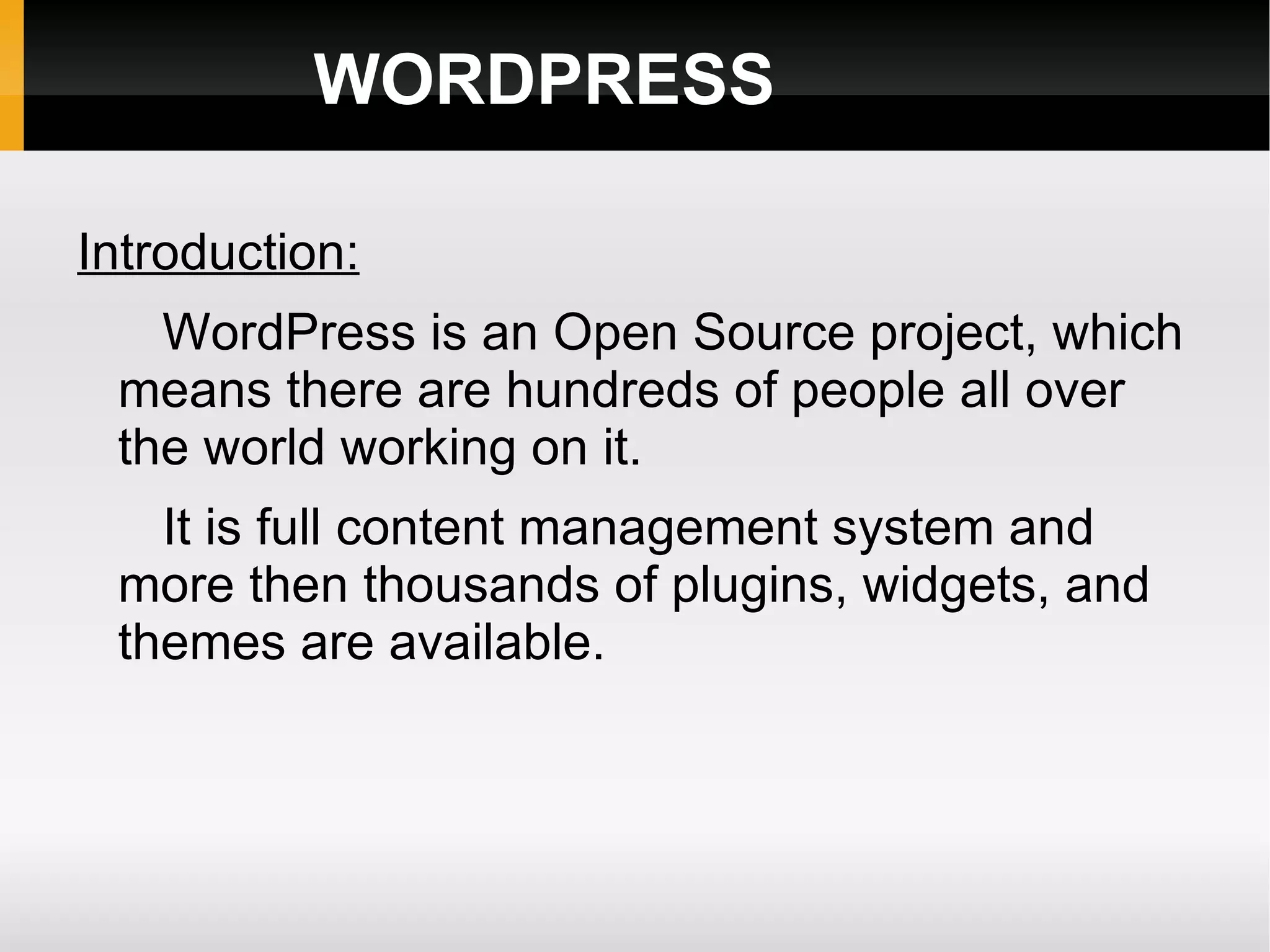 Wordpress | PPT