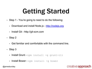 Introduction to using Grunt & Bower with WordPress theme development | PPT