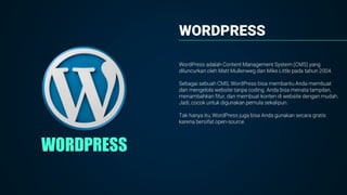 pengantar wordpres | PPTX