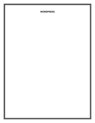 WORDPRESS.docx | Postgraduate Education | College Education