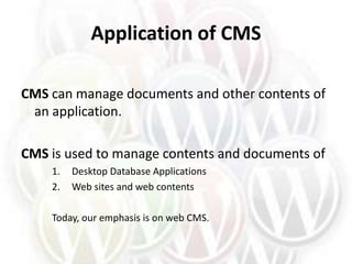 Wordpress, a complete web cms | PPT