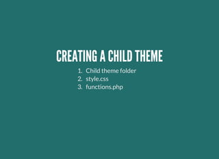 Birthing a Child Theme - WordCamp Scranton | PDF