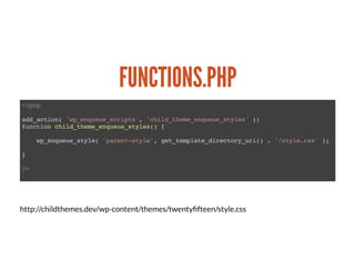 WordPress Child Themes | PPT