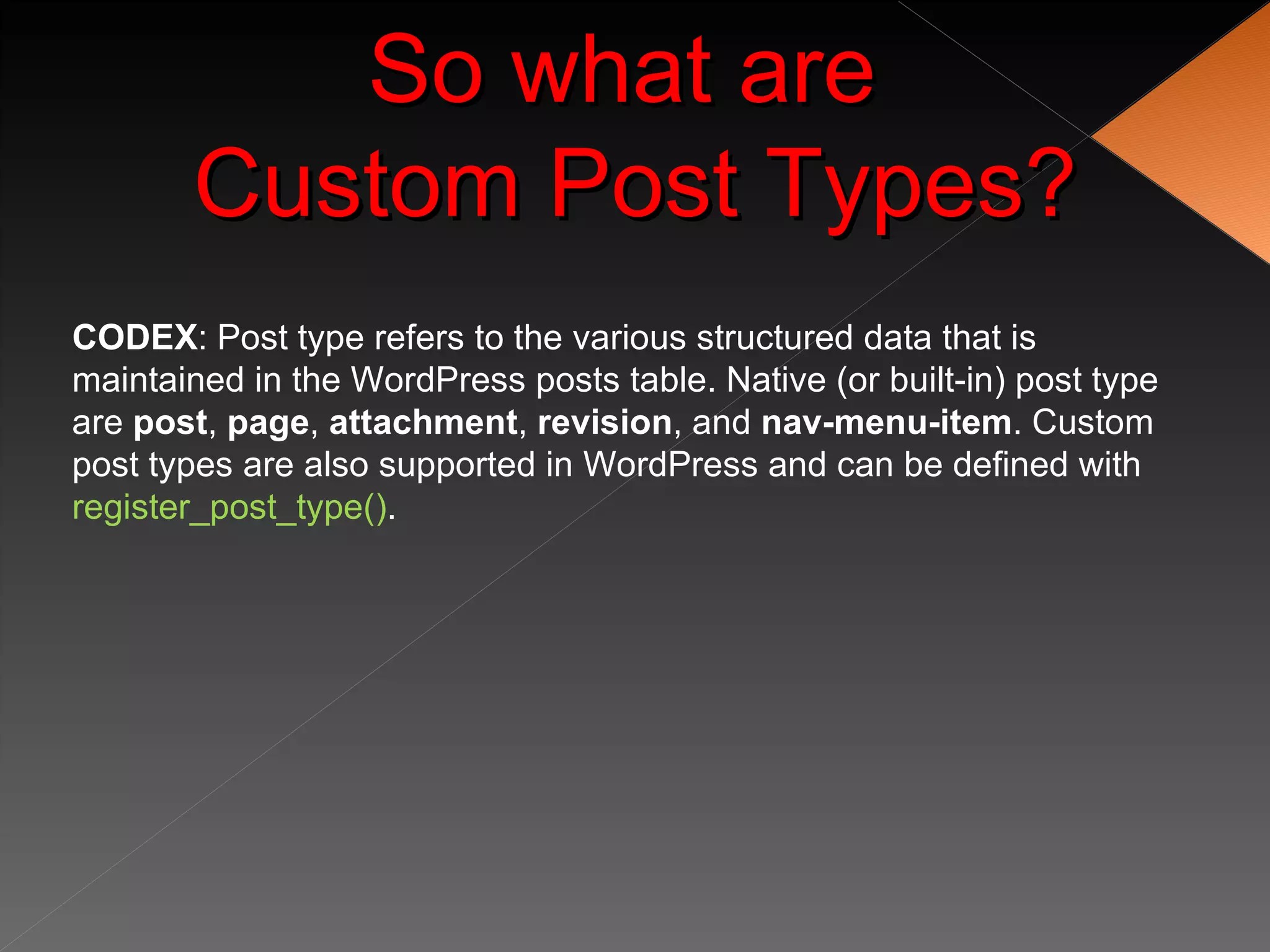 Custom Post Types and Taxonomies in WordPress | PPT | Web Development ...